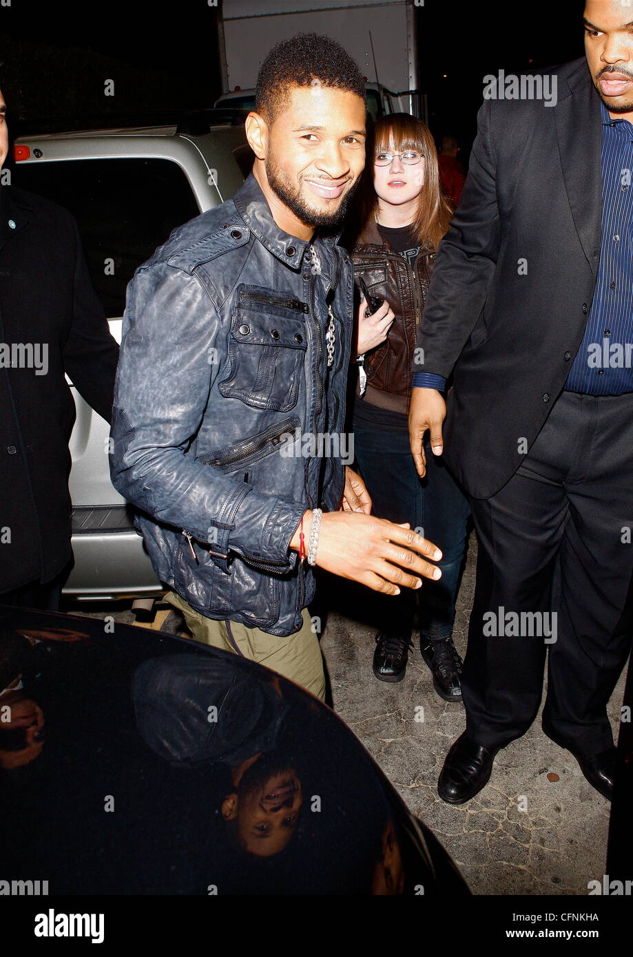 Usher outside the Bardot nightclub in Hollywood. Los Angeles ...
