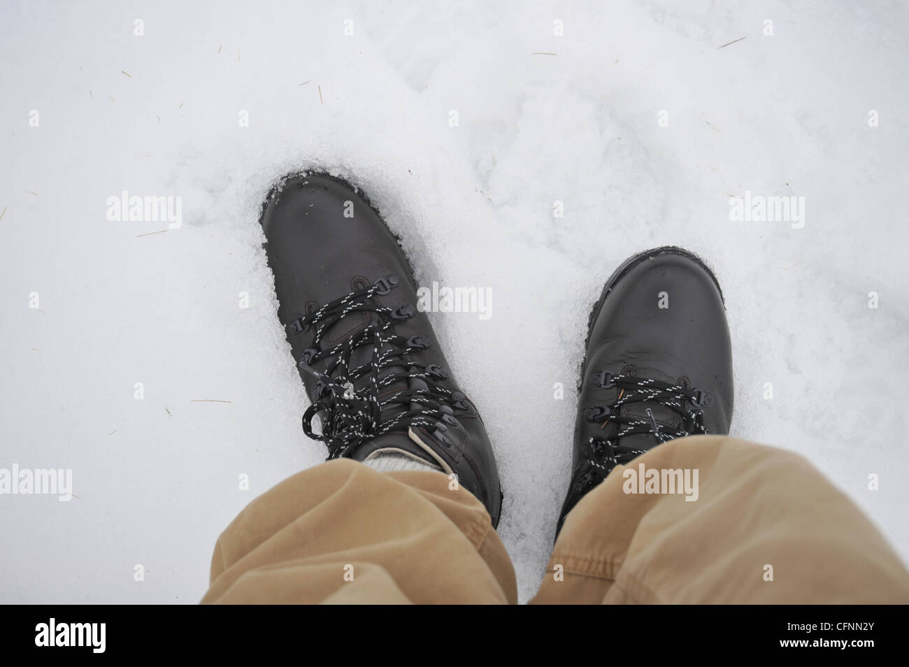 Brown leather walking boots hi-res stock photography and images - Alamy