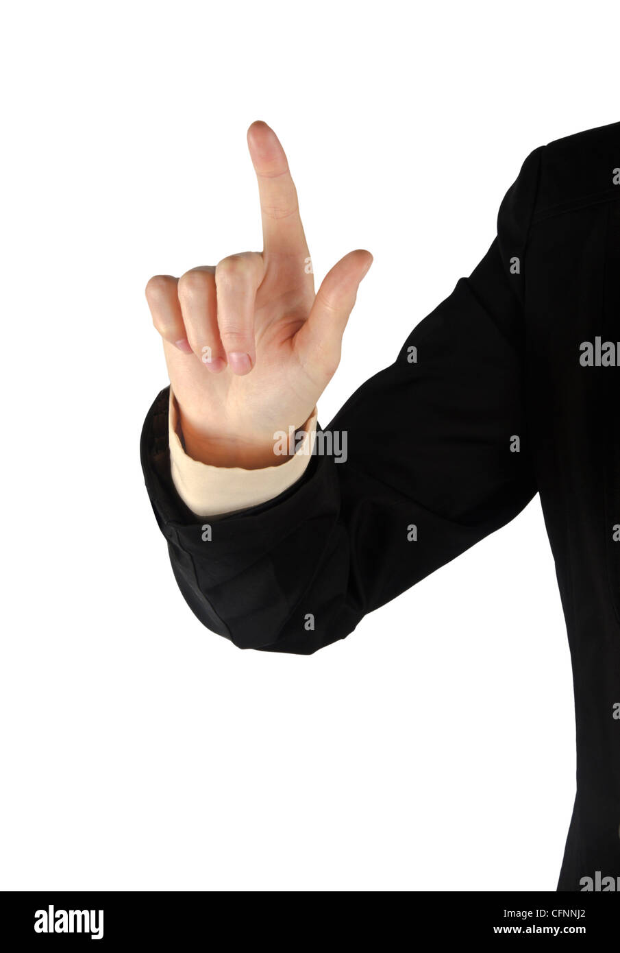 Hand pointing up Stock Photo - Alamy