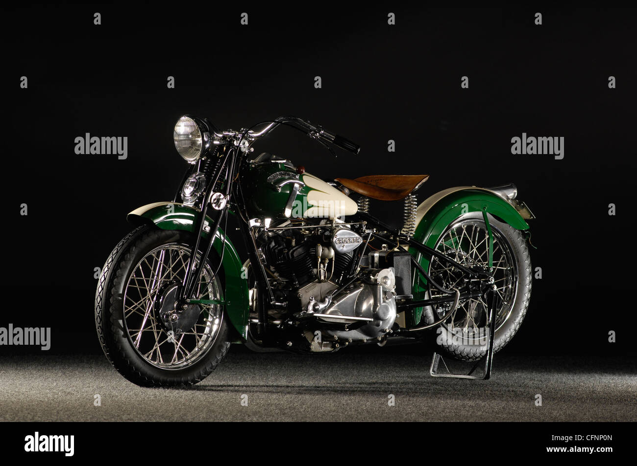 1937 Crocker big tank V-Twin motorcycle Stock Photo - Alamy