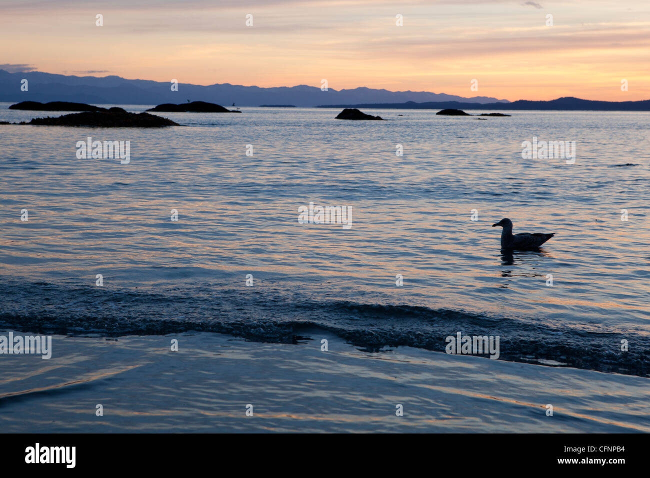 Sundown at Juan de Fuca Strait, Victoria, British Columbia, Canada ...