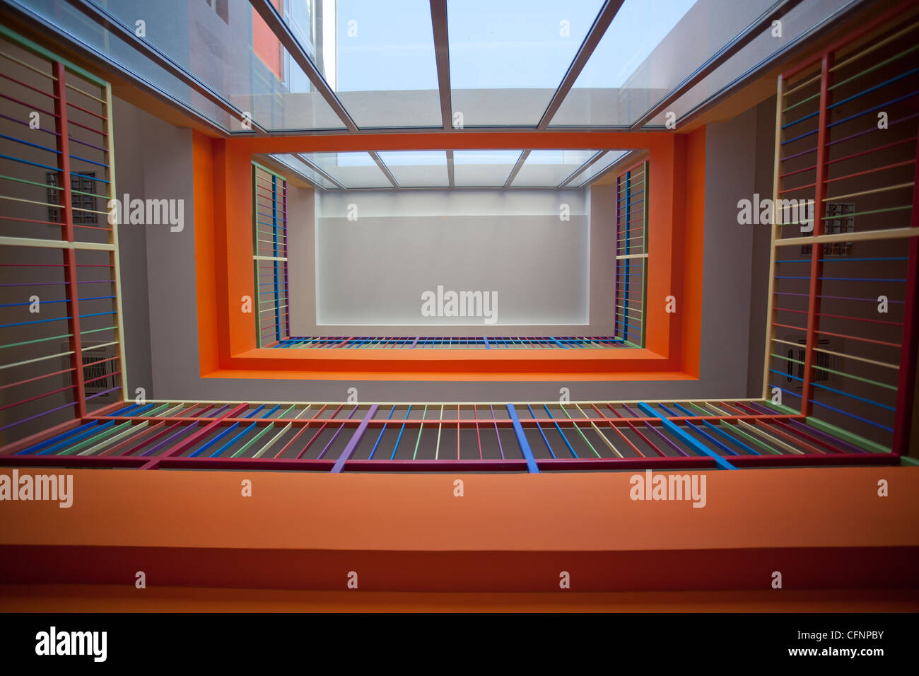 Super modern skyscraper building interior Stock Photo - Alamy