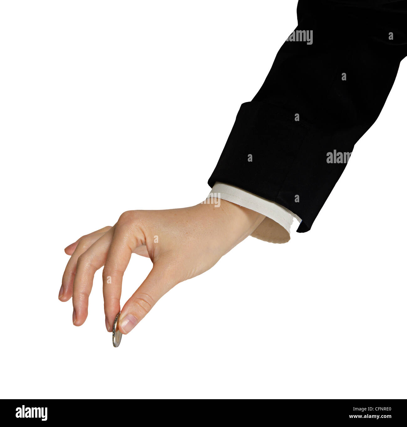 hand with coin Stock Photo - Alamy