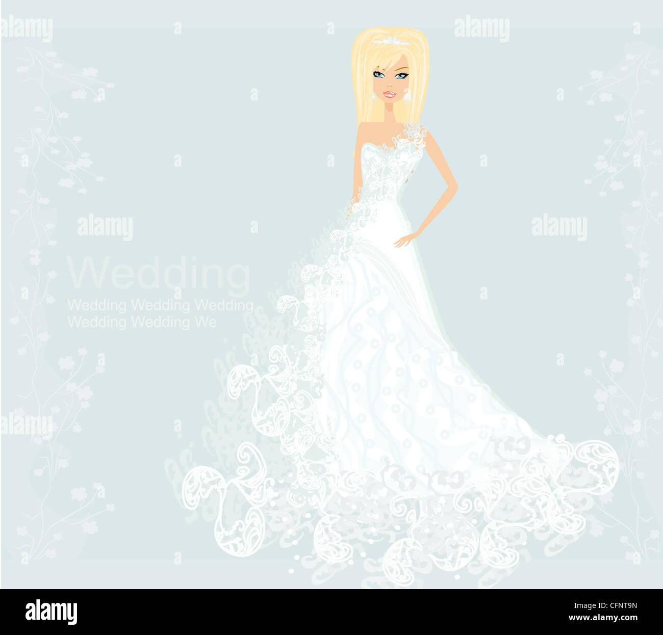 Beautiful bride card Stock Photo - Alamy
