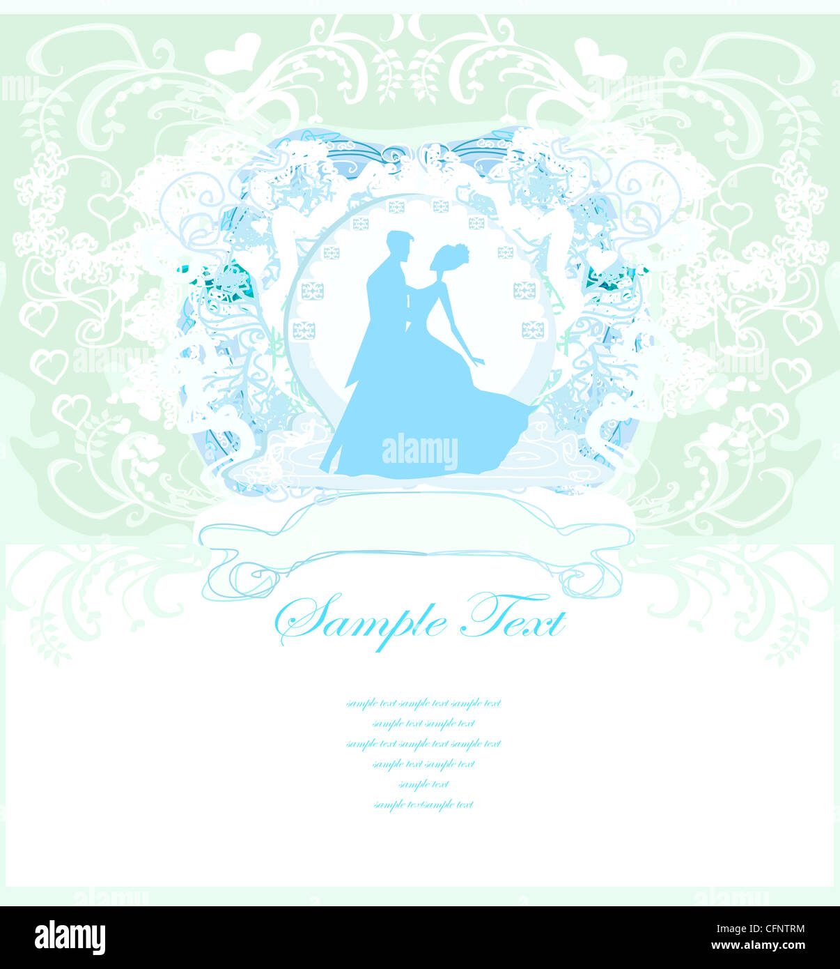 Ballroom couple dancers - invitation Stock Photo - Alamy