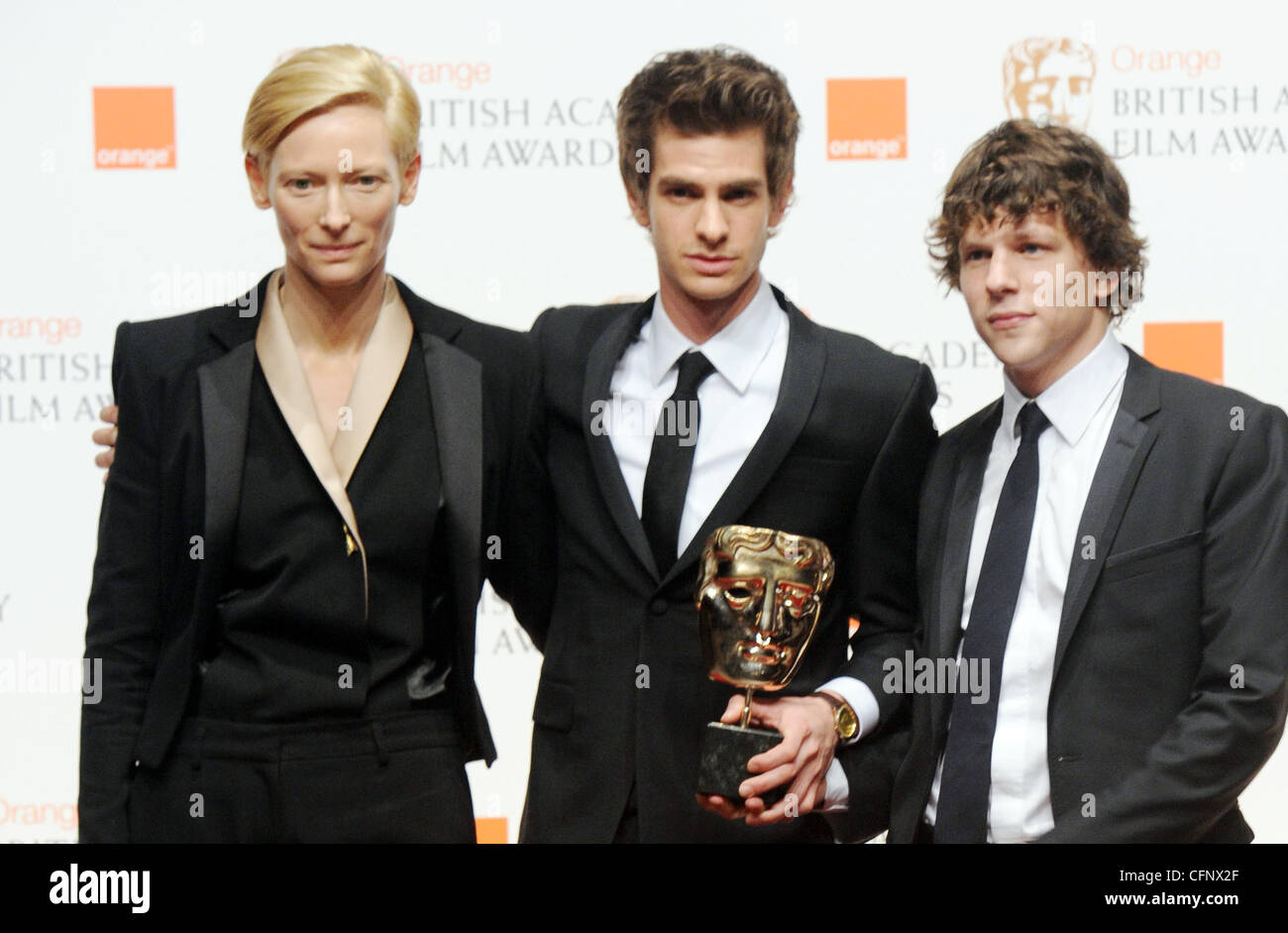 Tilda Swinton, Andrew Garfield and Jesse Eisenberg Orange British ...