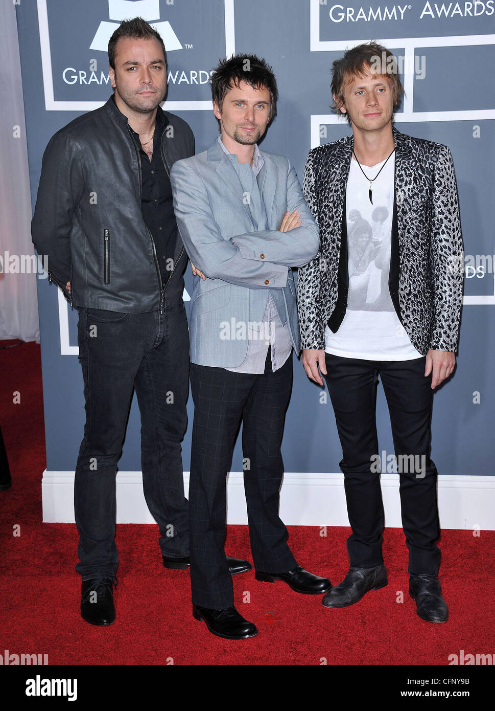 Christopher Wolstenholme, Matthew Bellamy and Dominic Howard of Muse ...
