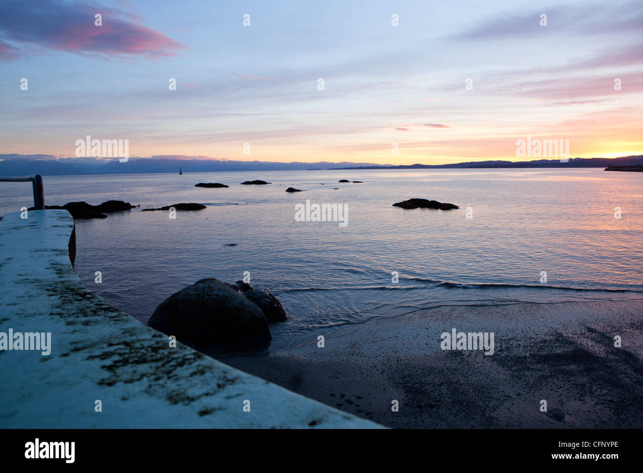 Sundown by Ogden Point in Victoria, British Columbia, Canada Stock ...