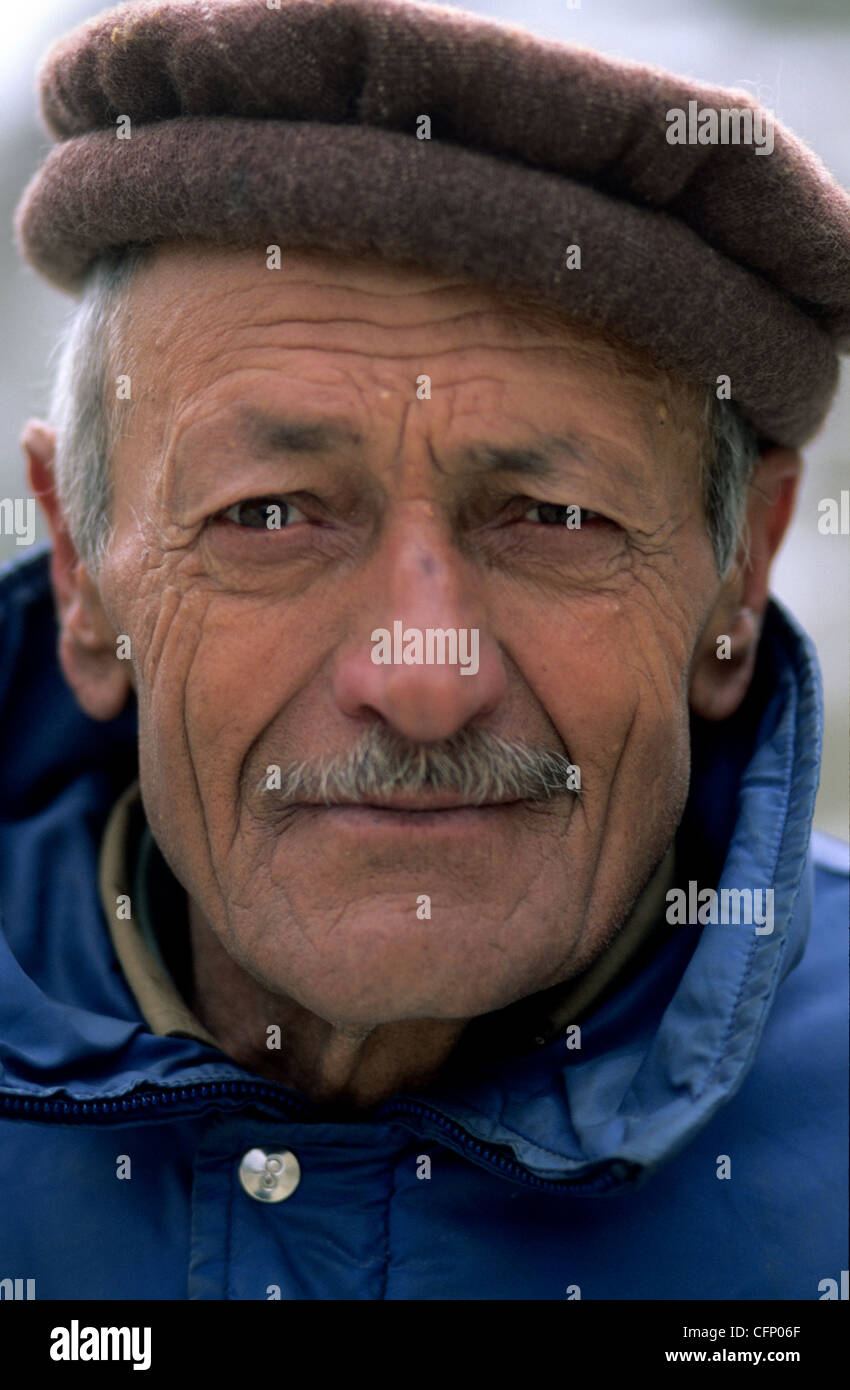 Closeup of a Pakistani man in the village of Karimabad, Hunza Valley ...