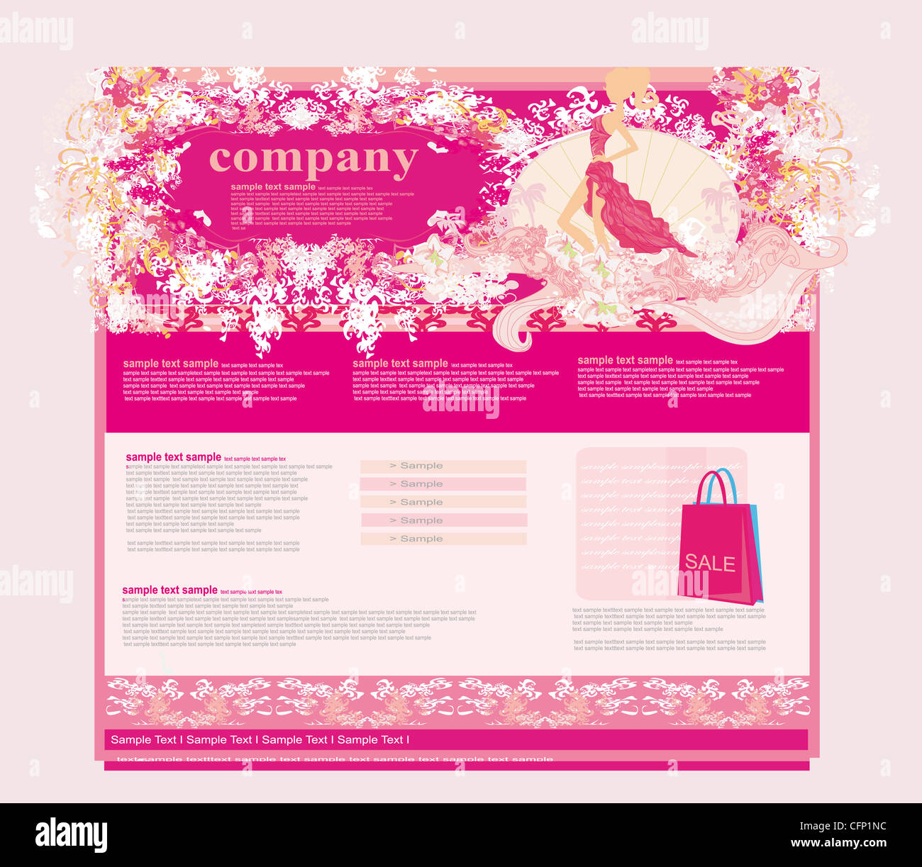 Fashion shopping Website template Stock Photo - Alamy