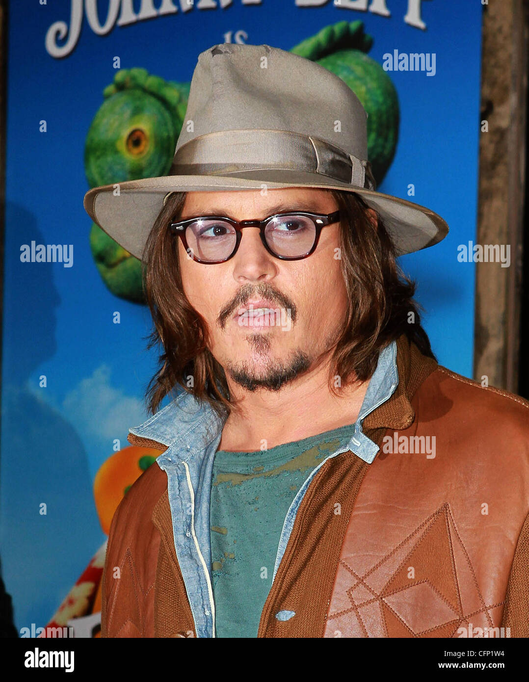 Johnny Depp Los Angeles premiere of "Rango" held at The Regency Village ...