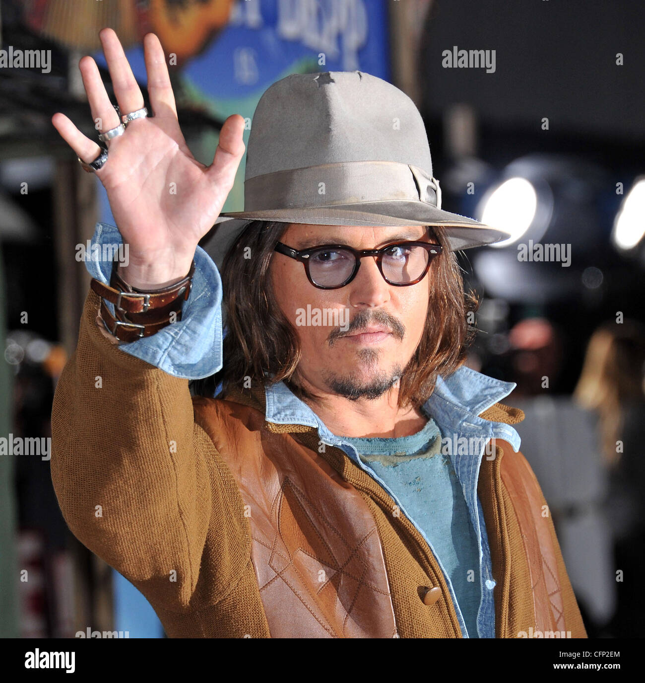 Johnny Depp Los Angeles premiere of 'Rango' held at The Regency Village ...