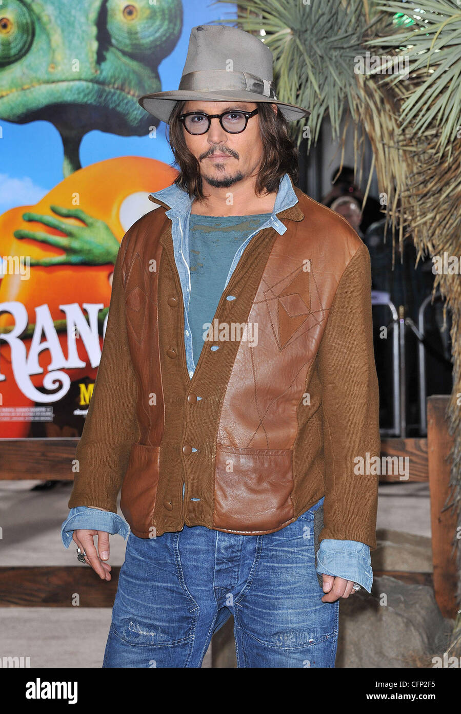 Johnny Depp Los Angeles premiere of 'Rango' held at The Regency Village ...