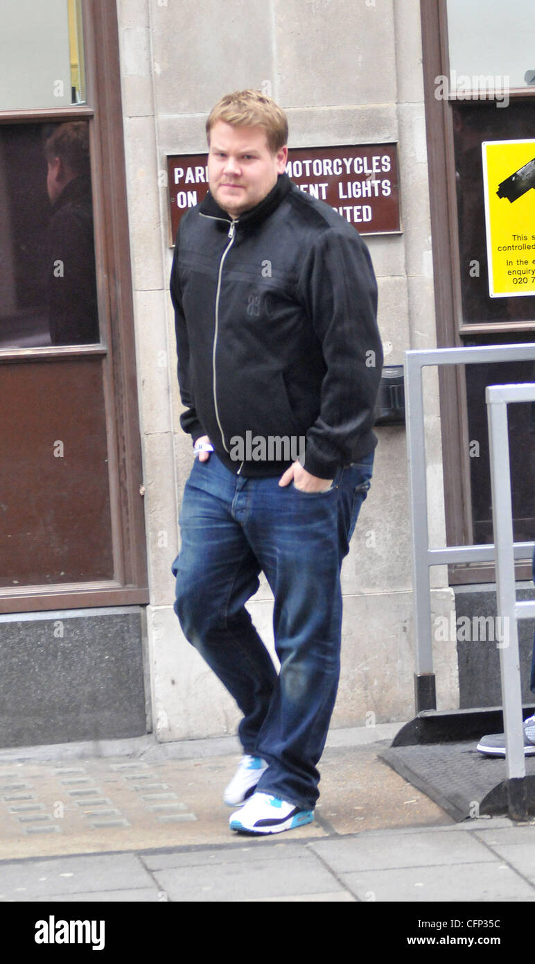James Corden at the BBC Radio 1 studios London, England - 15.02.11 ...