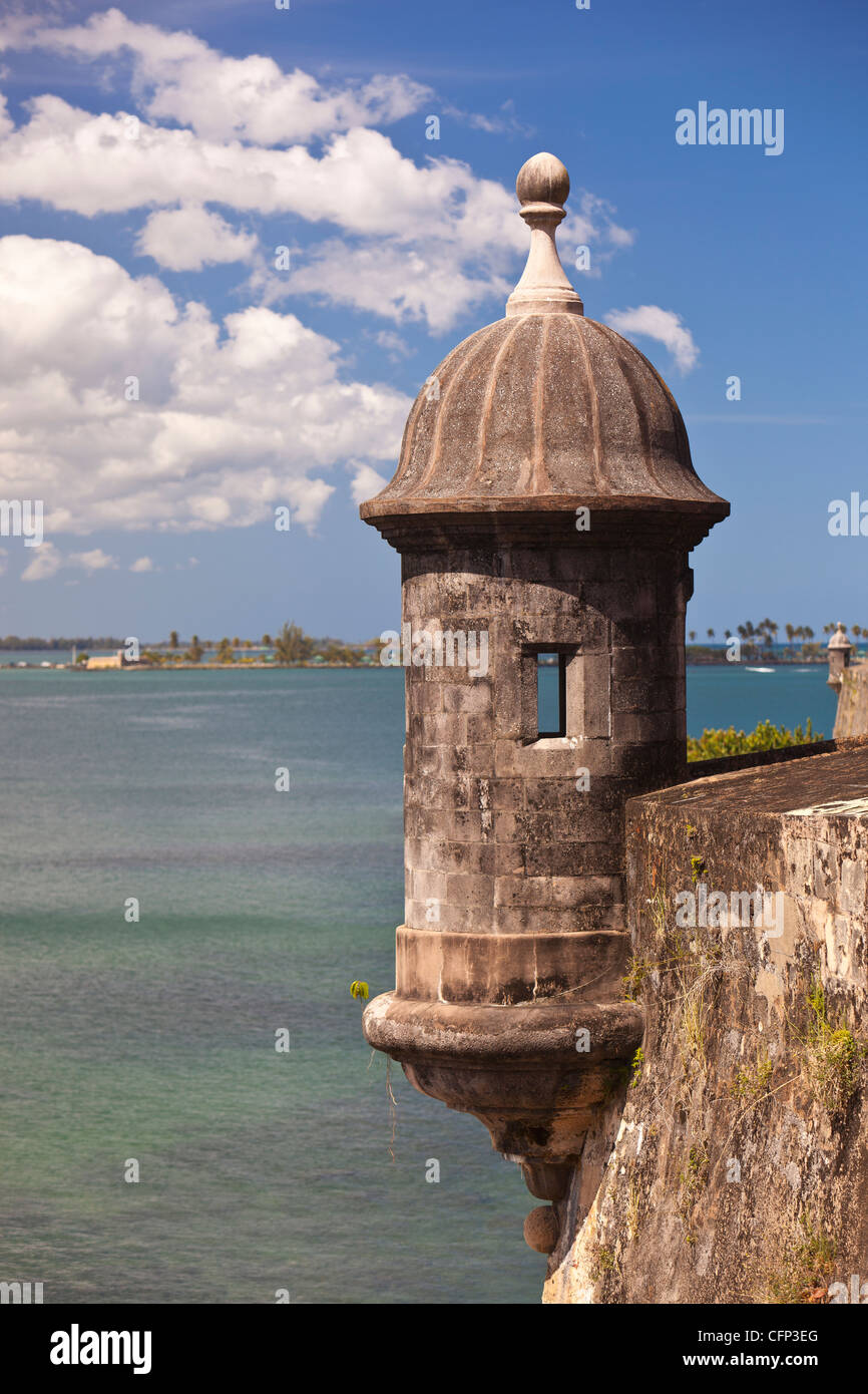 OLD SAN JUAN, PUERTO RICO - Sentry box at Castillo San Felipe del Morro ...