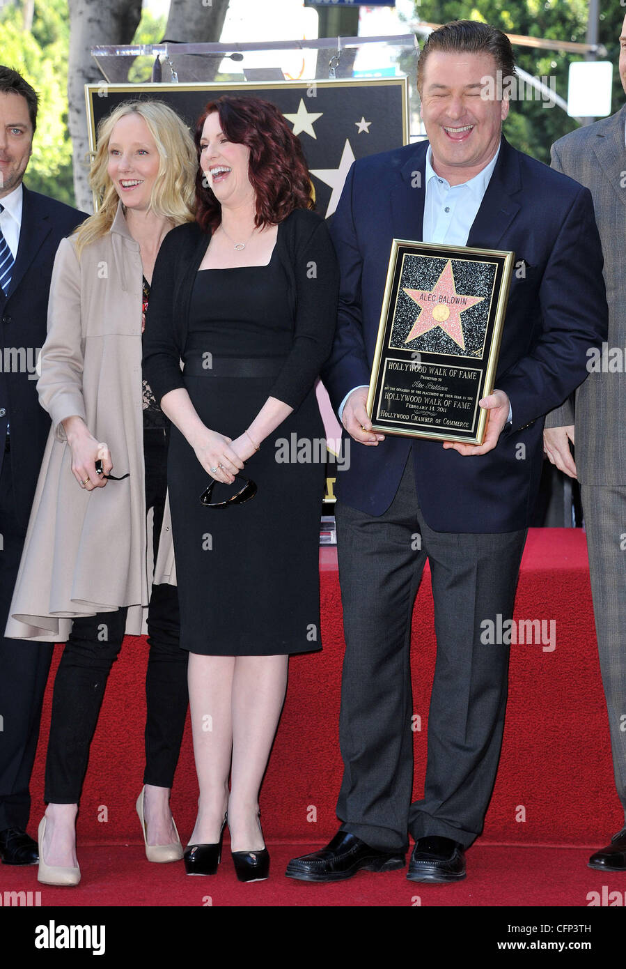 Anne Heche, Alec Baldwin and Megan Mullally Alec Baldwin Hollywood Walk ...