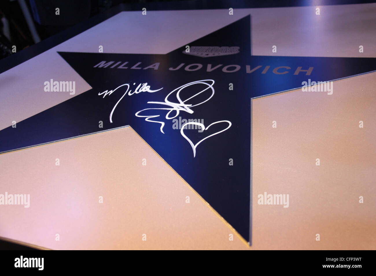 Milla Jovovich attends the Signing Star at the TRC Las Vegas Walk of ...