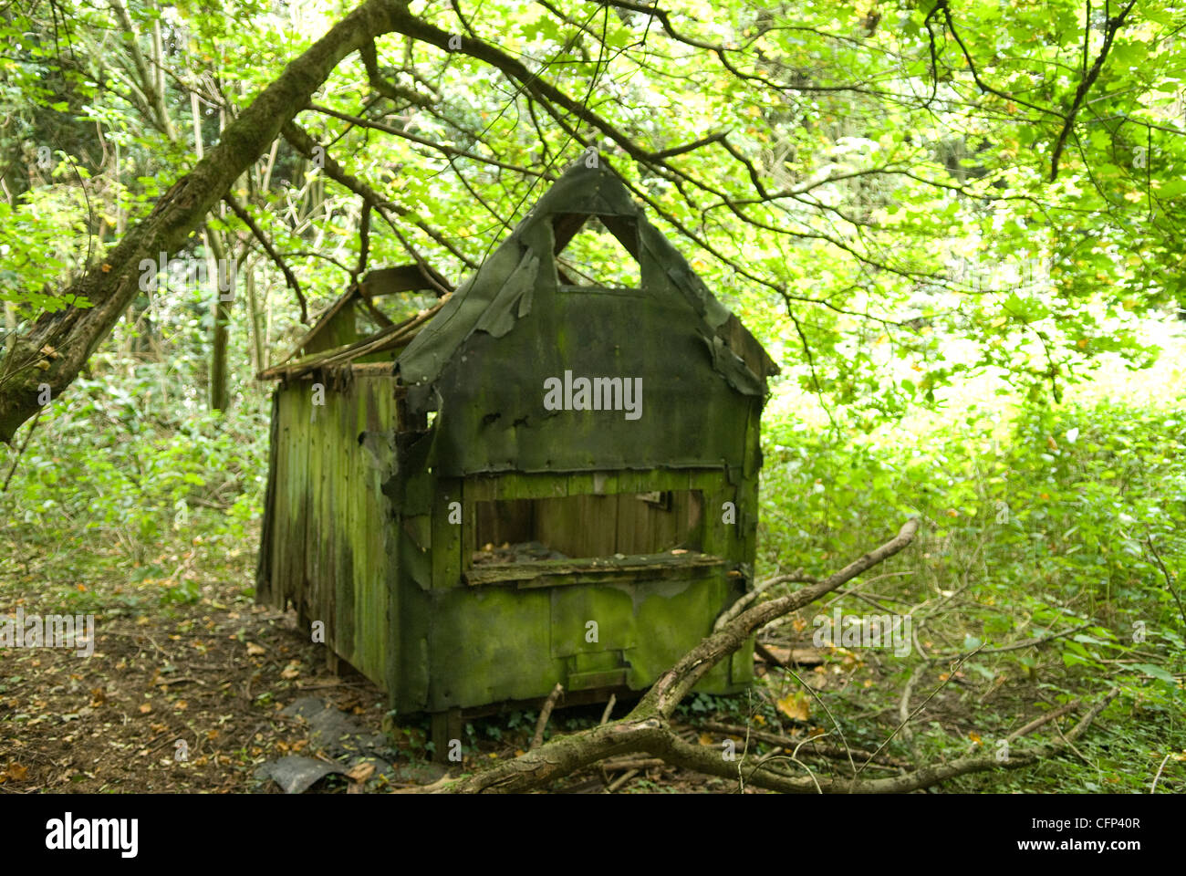 Old wooden hut falling apart hi-res stock photography and images - Alamy