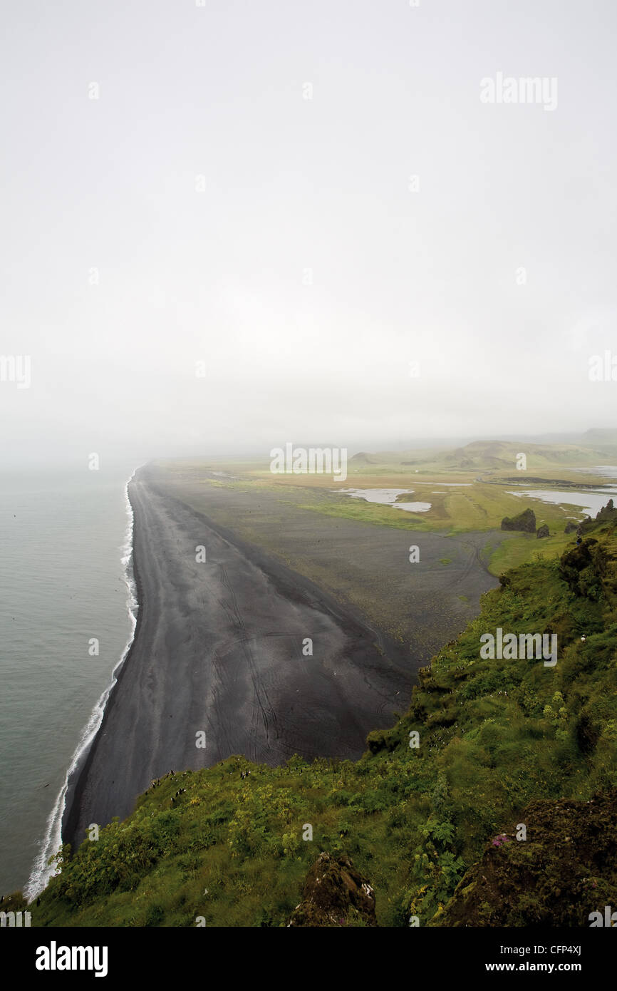 Black sand beach, Dyrh—laey peninsula, Iceland Stock Photo - Alamy