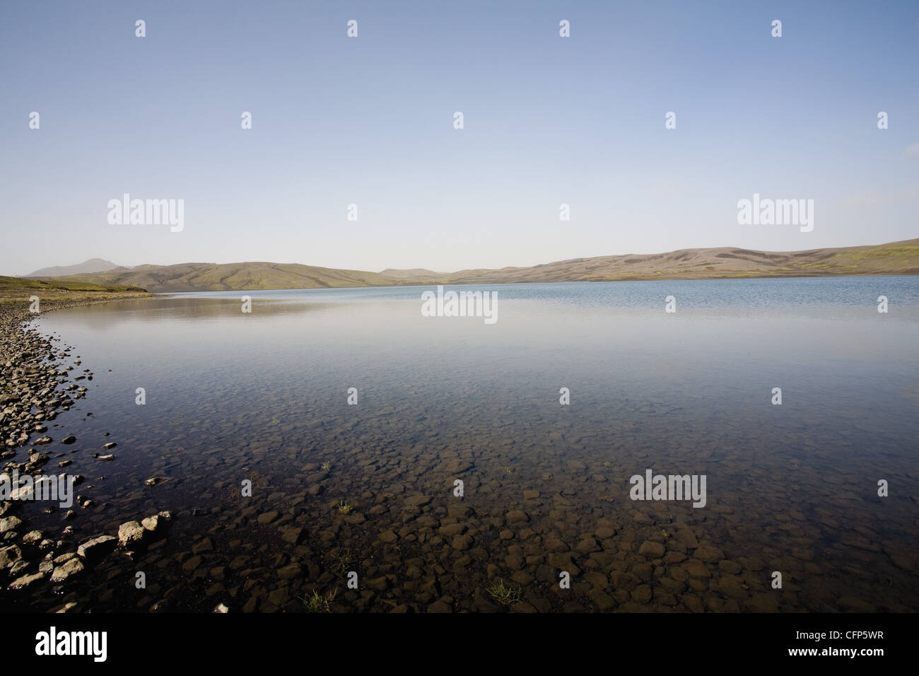 Volcanic crater lake, Lakagigar volcanic fissure (also known as Craters ...