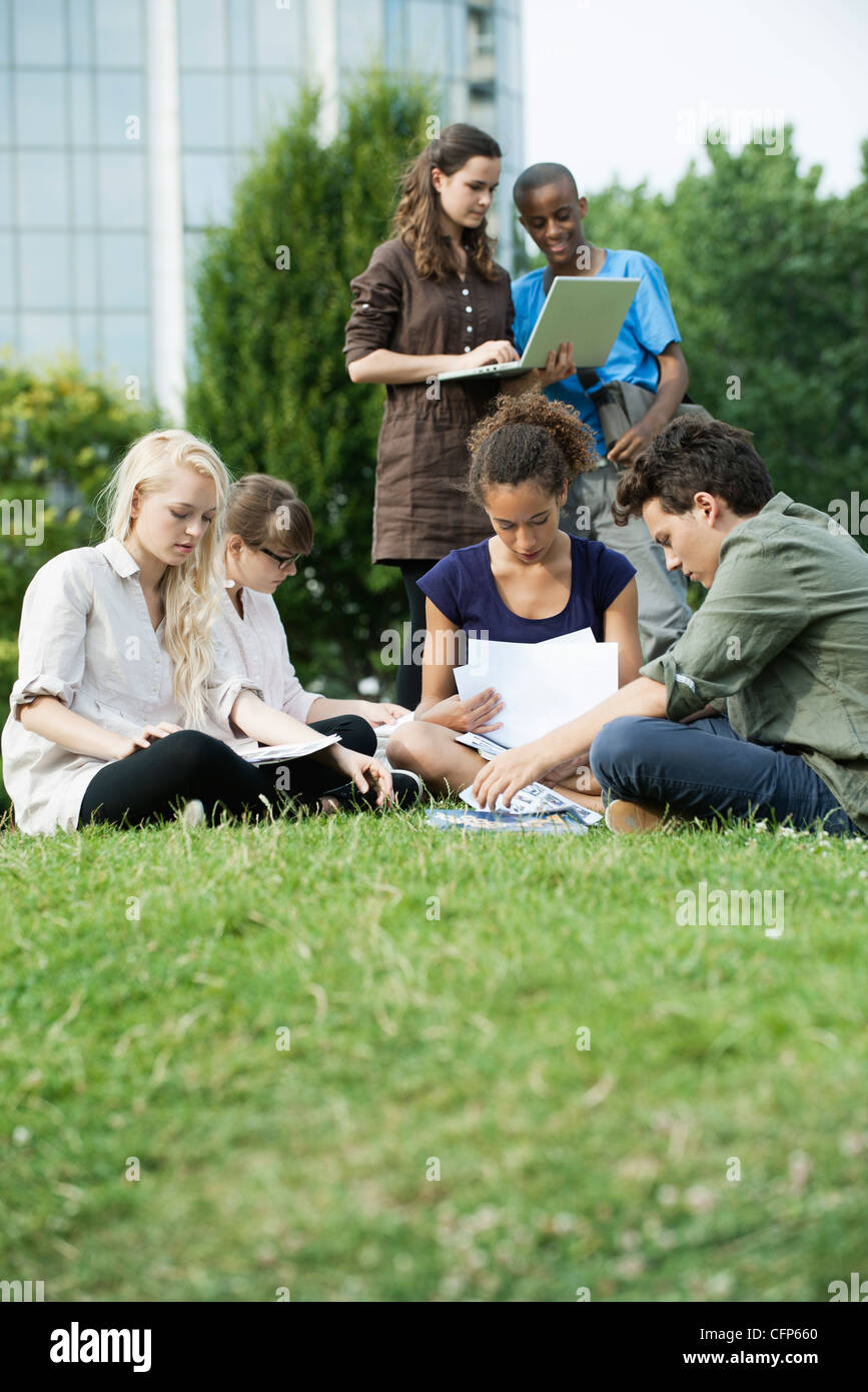 University students studying together on grass Stock Photo - Alamy University students studying together on grass Stock Photo - Alamy