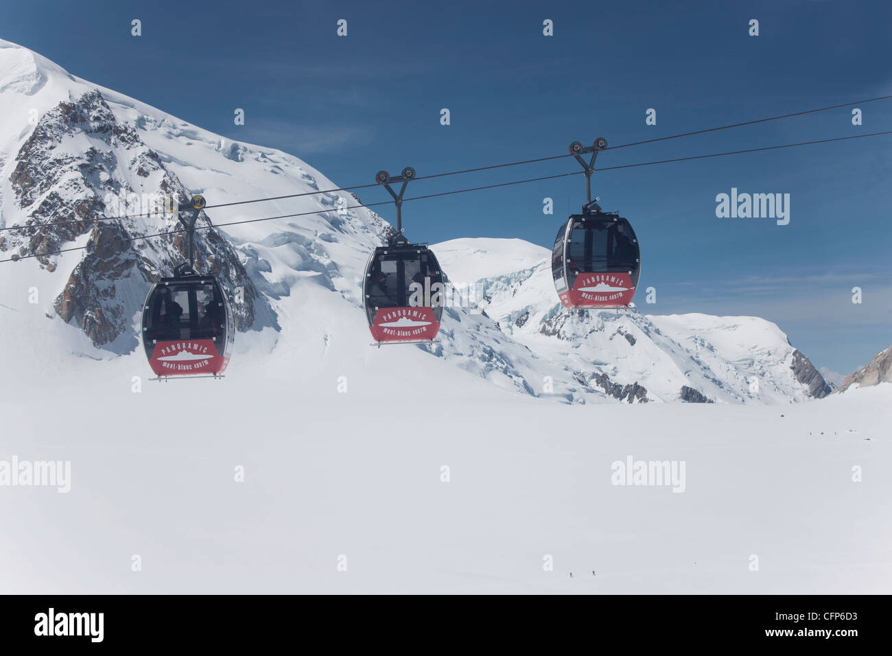 The cable car, Chamonix, Haute Savoie, French Alps, France, Europe ...