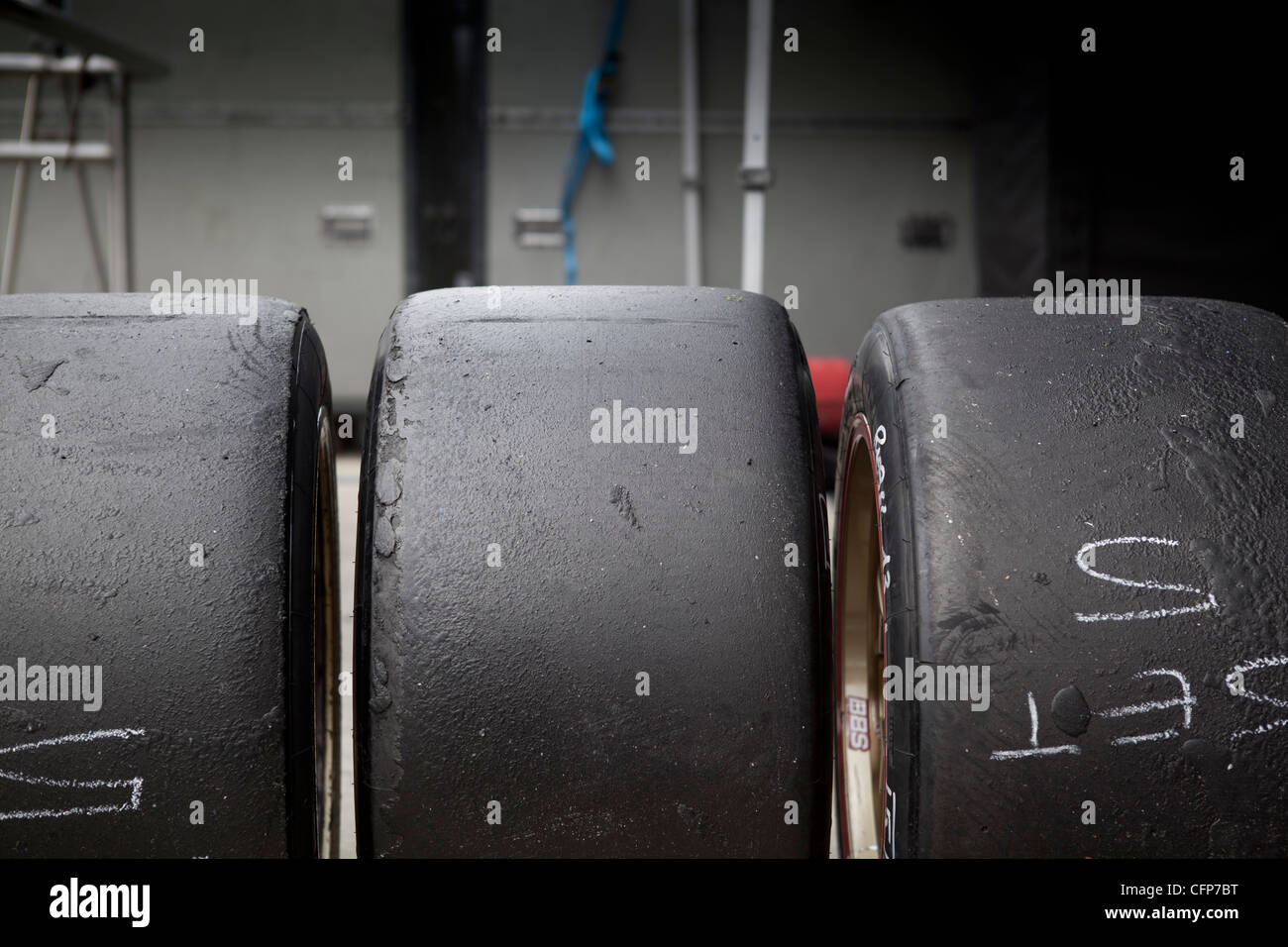 Racing Slick Tyres Stock Photo - Alamy