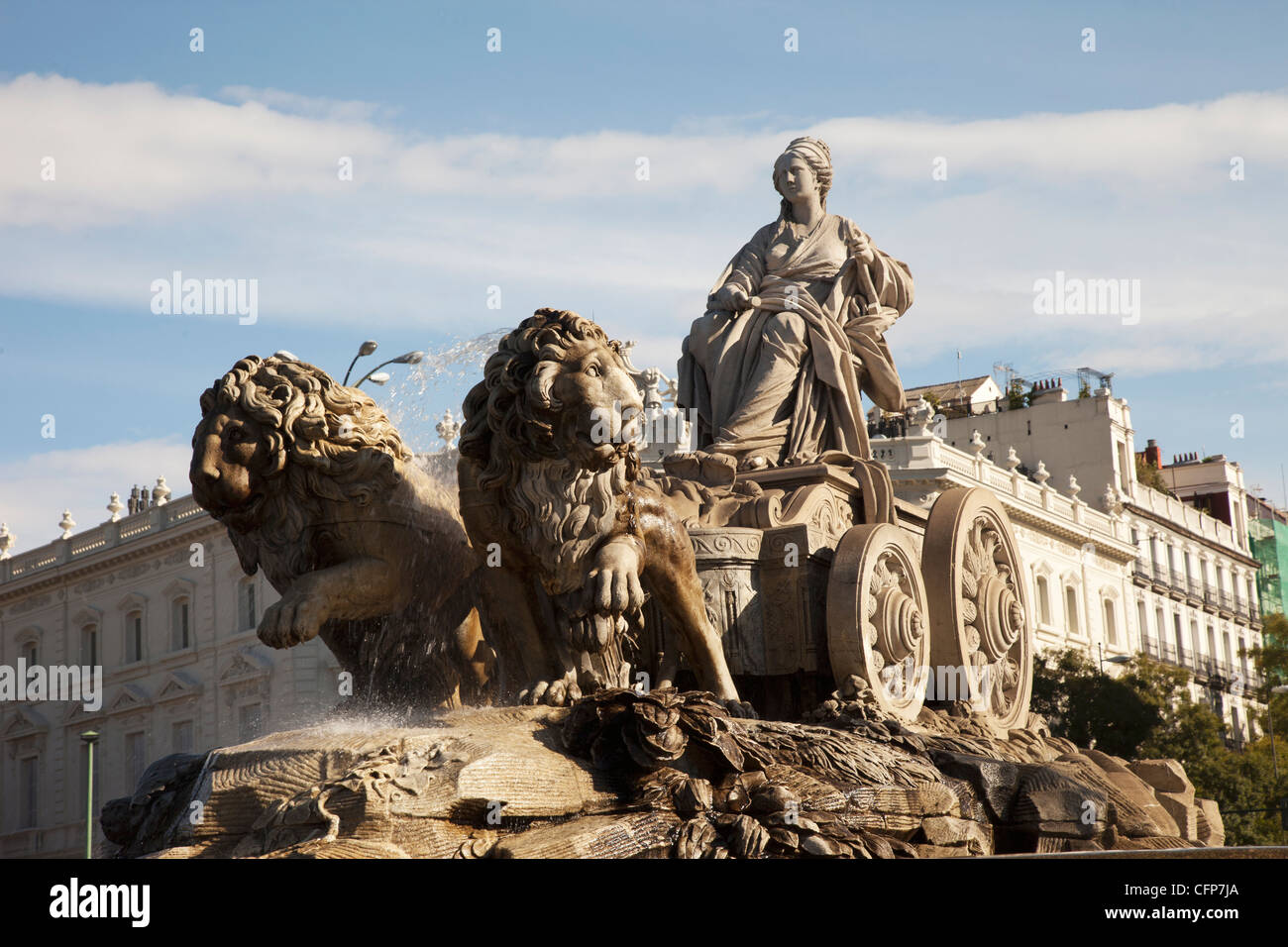 Plaza de Cibeles with Fuente de Cibele, Madrid, Spain, Europe Stock ...