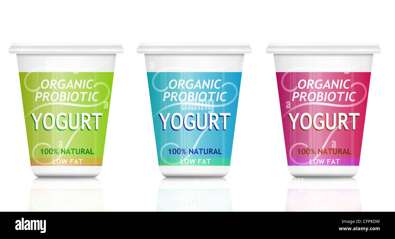 Yogurt probiotic nutrition Cut Out Stock Images & Pictures - Alamy