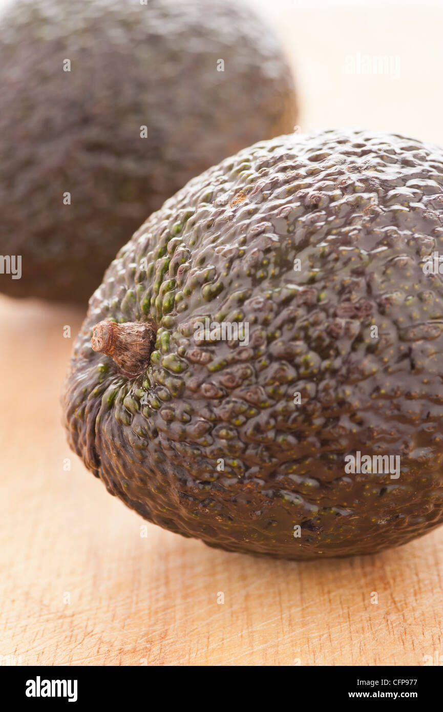 Closeup of two ripe avocados Stock Photo - Alamy