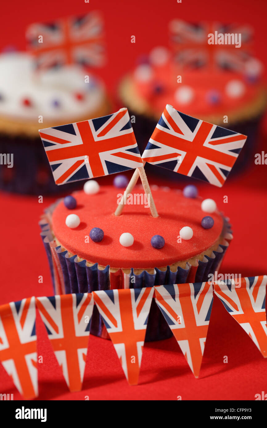 BRITISH CELEBRATION CUPCAKES Stock Photo - Alamy