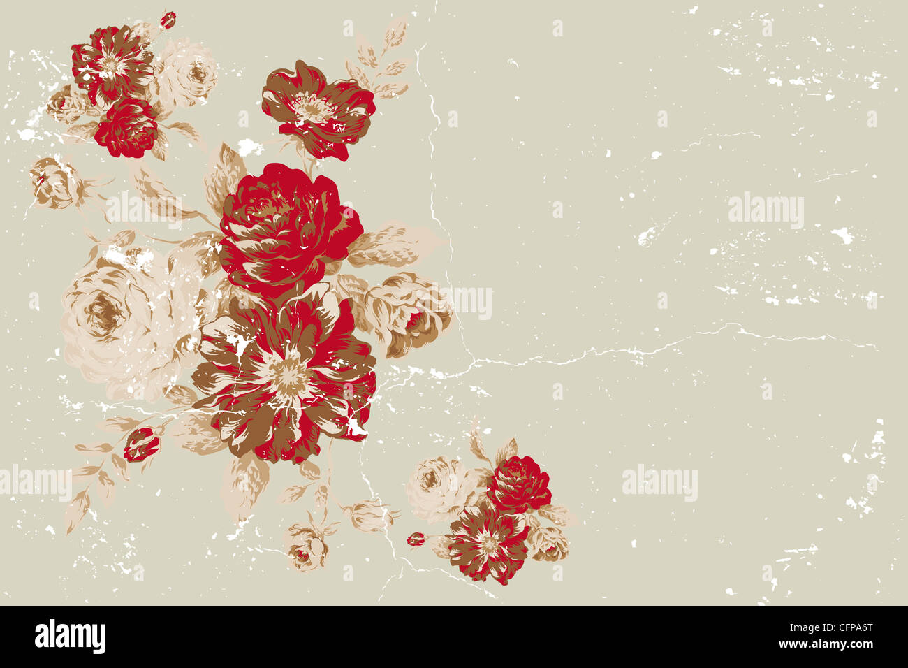 Vintage rose collage with room for text Stock Photo - Alamy
