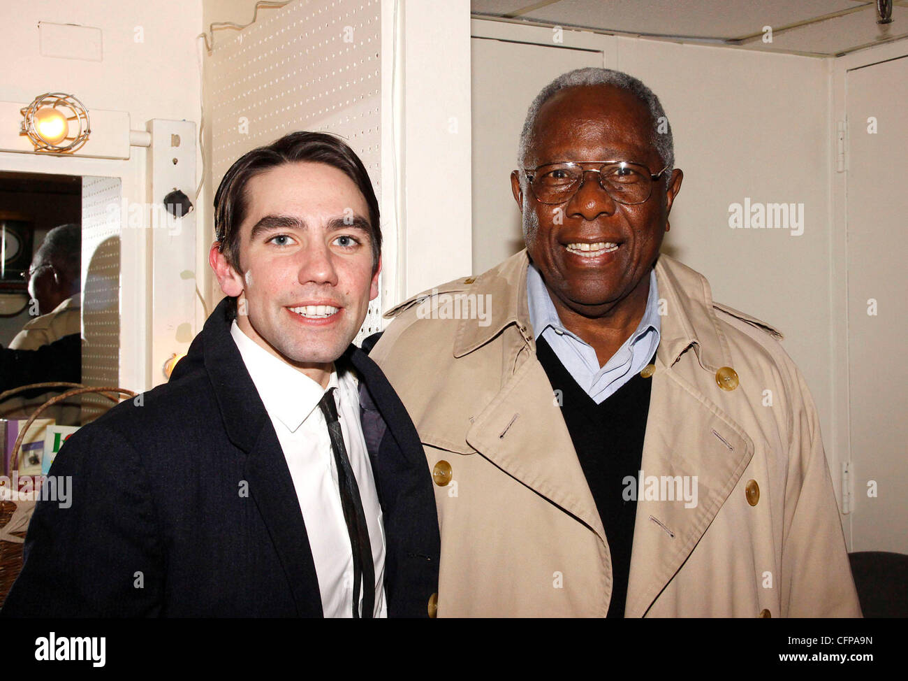 Keith Nobbs and Hank Aaron Legendary baseball players Hank Aaron and ...