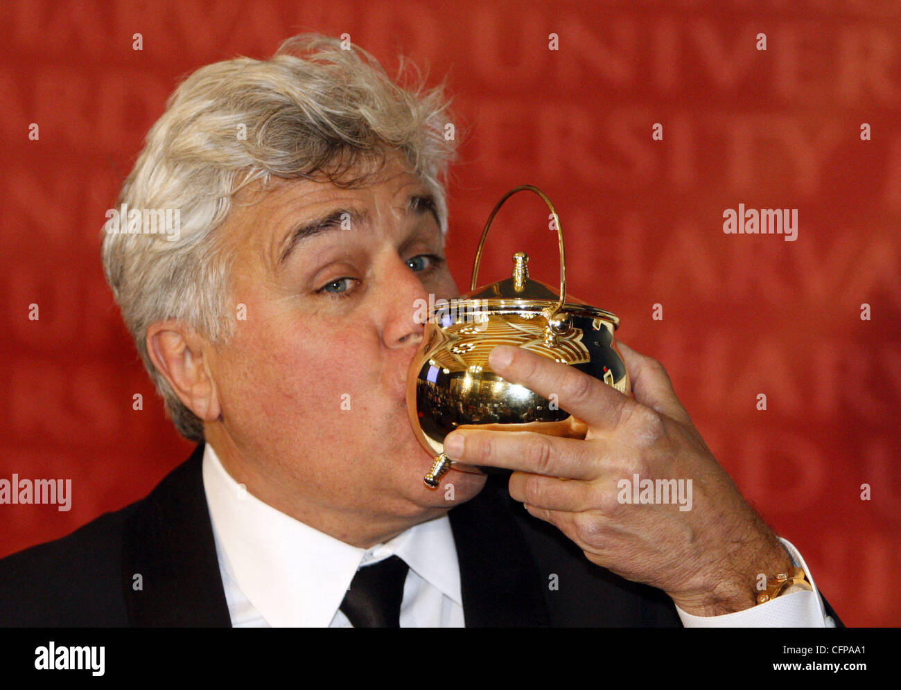 Jay Leno attends the awards ceremony in his honour as Harvard ...