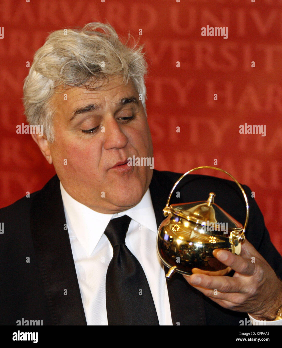Jay Leno attends the awards ceremony in his honour as Harvard ...