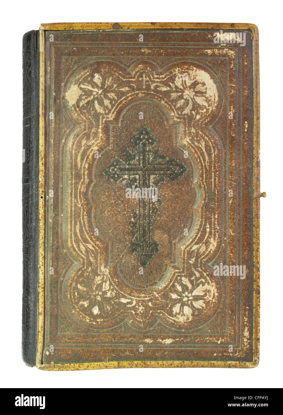 Antique prayer book on white background path added Stock Photo - Alamy