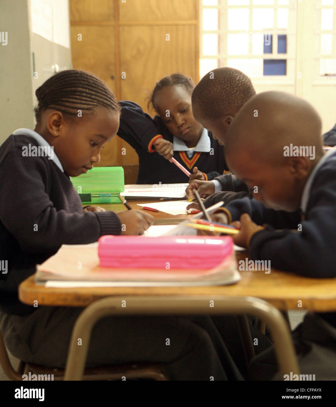 School children doing community work hi-res stock photography and ...