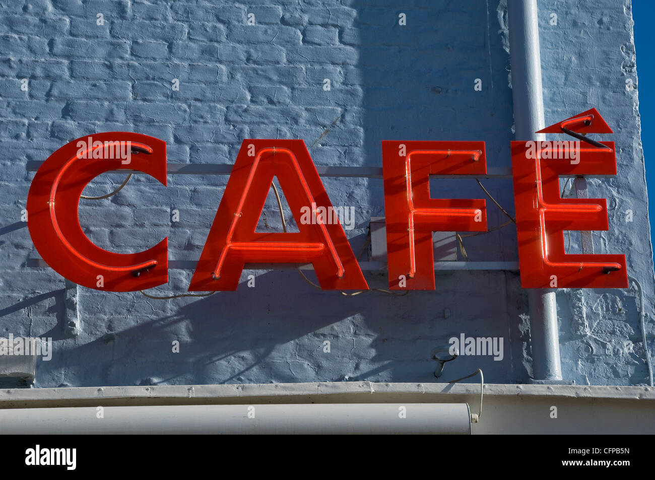 Red and blue neon signs hi-res stock photography and images - Alamy