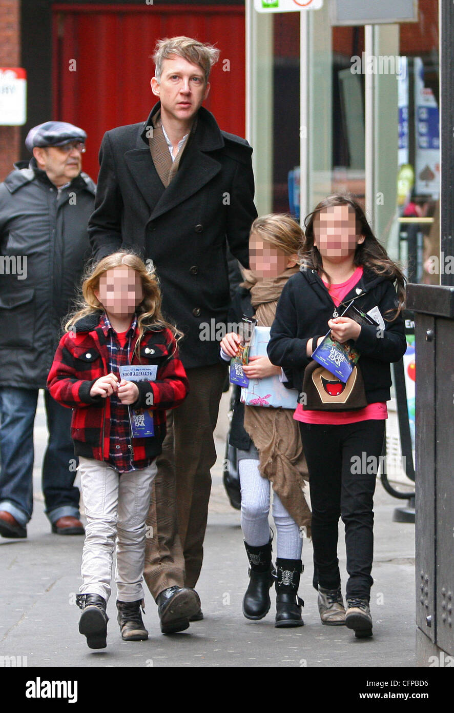 Jefferson Hack walking in London with his daughter Lila Grace and her ...