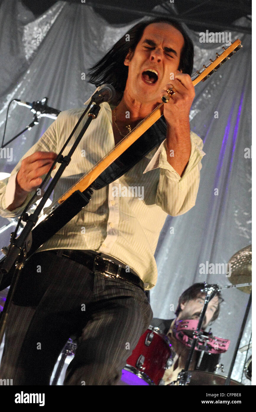 Nick Cave of Grinderman Big Day Out Festival Perth, Australia - 06.02.11 Stock Photo - Alamy