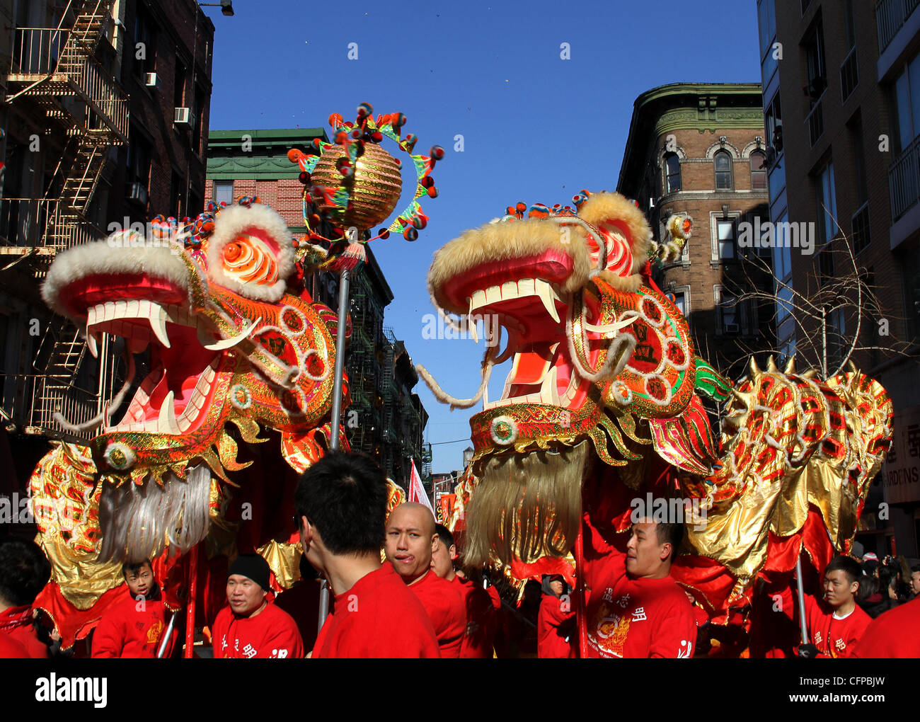 Chinese New Year celebration, Year of the Rat, in Chinatown New York ...