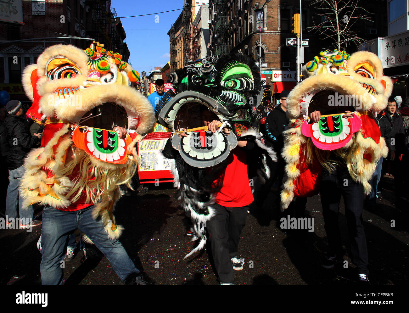 Chinese New Year celebration, Year of the Rat, in Chinatown New York ...