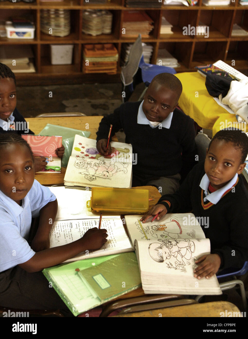 School children doing community work High Resolution Stock Photography ...