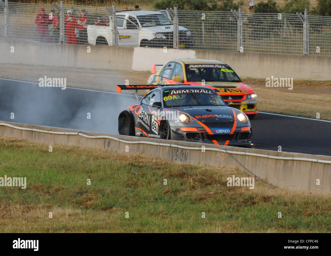 Steve Owen suffers a flat tyre Armor All Bathurst 12 Hour race at Mount ...