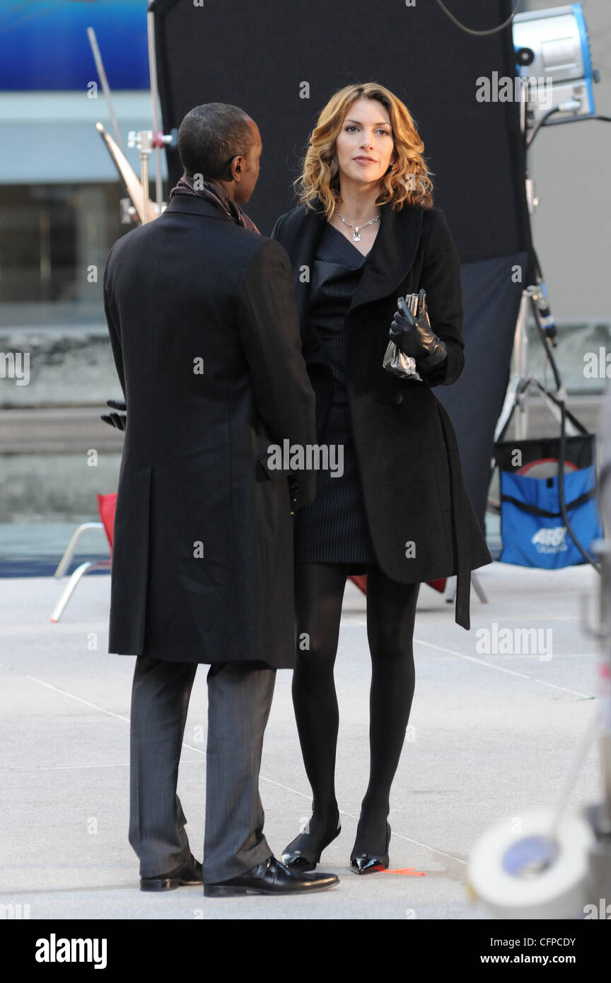 Dawn Olivieri And Don Cheadle Shooting On Location For Showtimes 9674