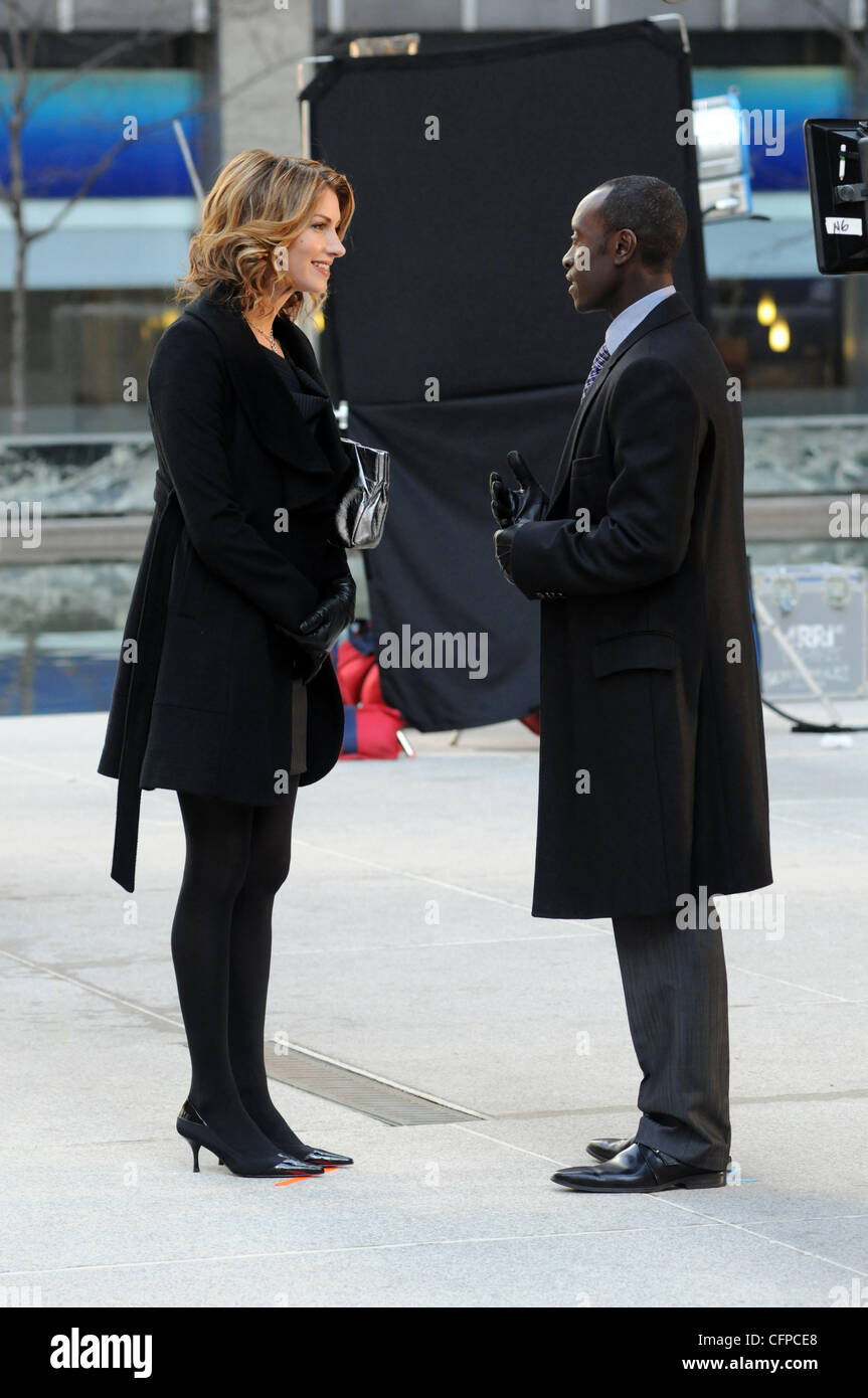 Dawn Olivieri And Don Cheadle Shooting On Location For Showtimes 2422