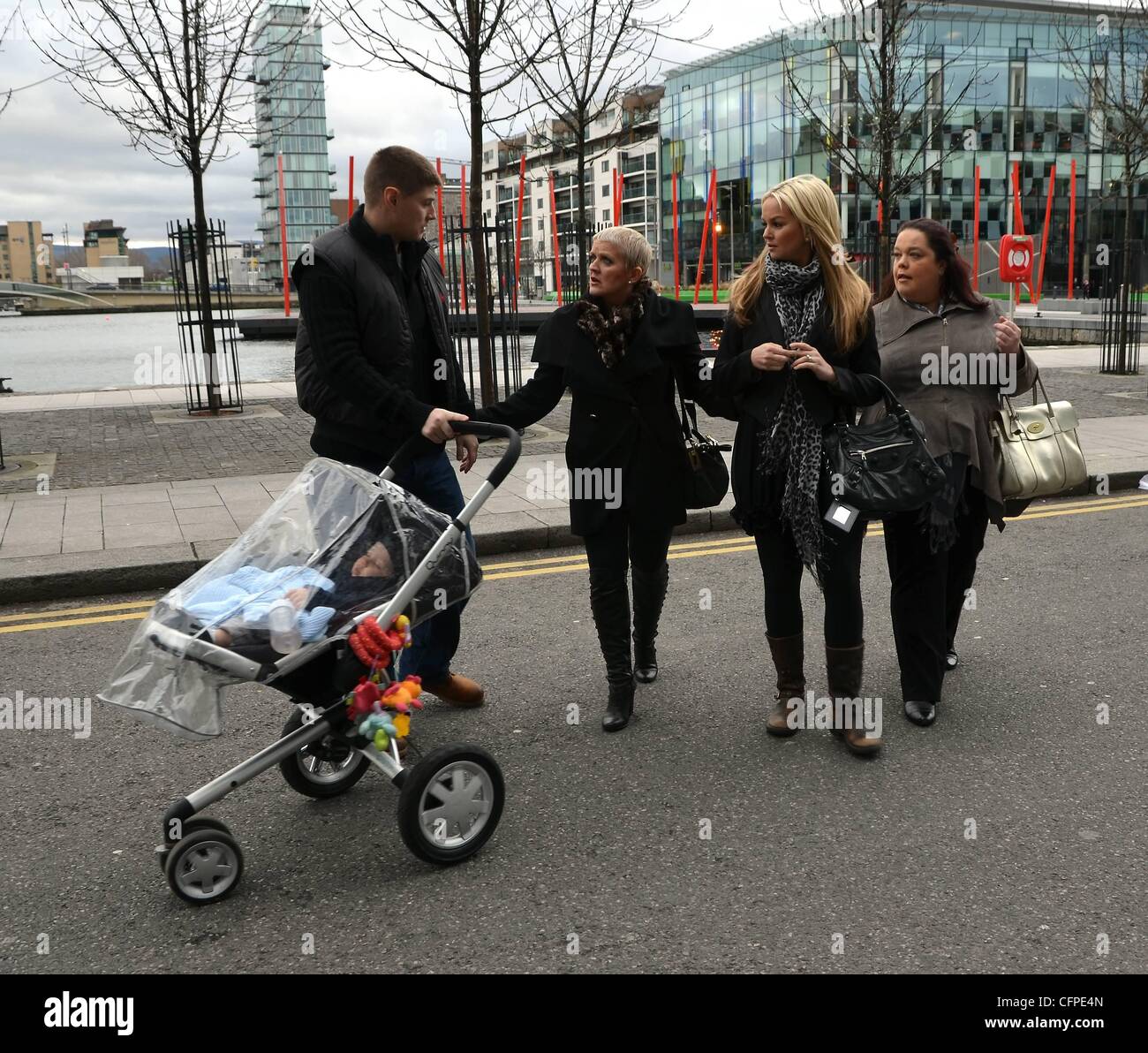 Jennifer Ellison with husband & child and Bernie Nolan & Lisa Riley The ...
