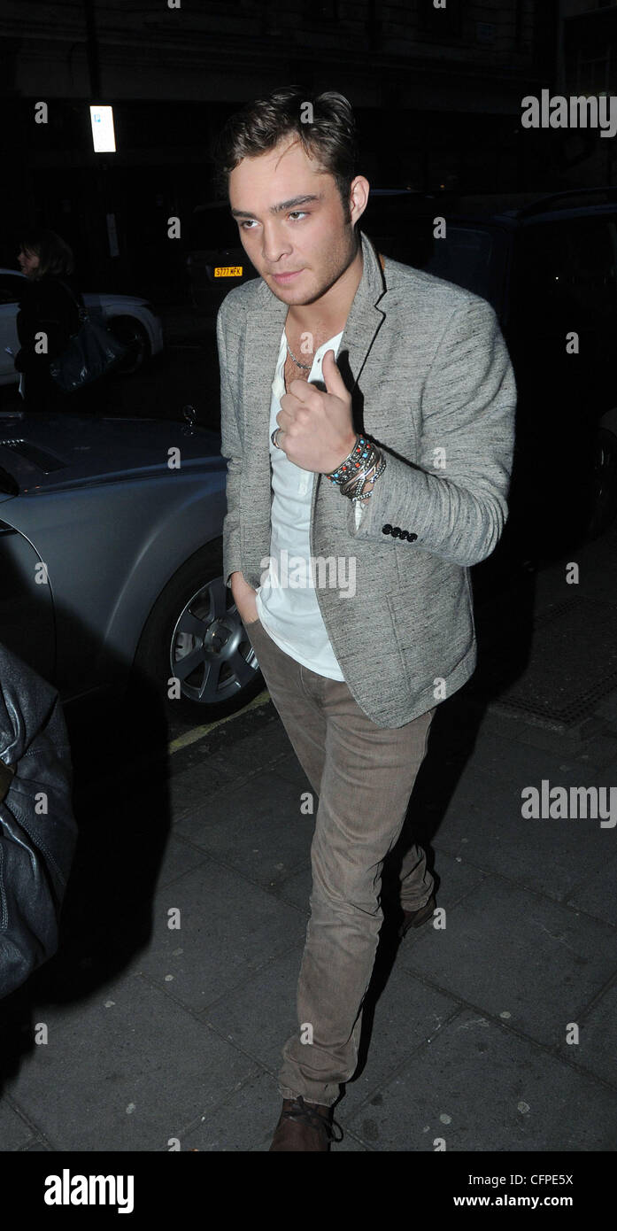 Ed Westwick Celebrities outside the BBC Radio One sudios London ...