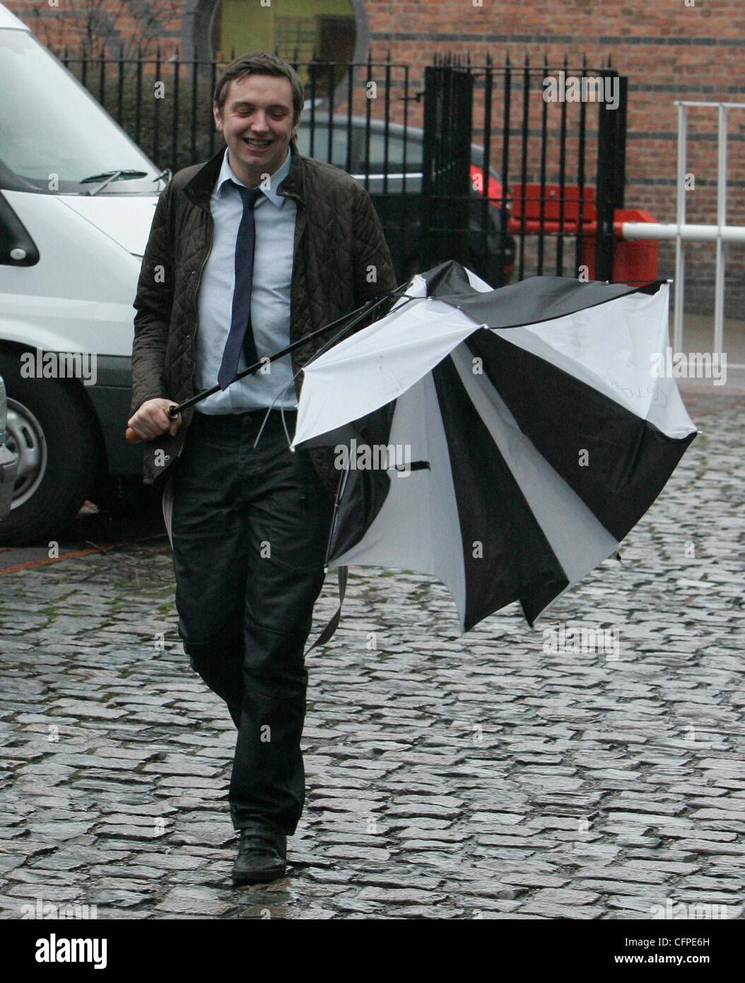 Craig gazey arriving at the coronation street studios manchester hi-res ...