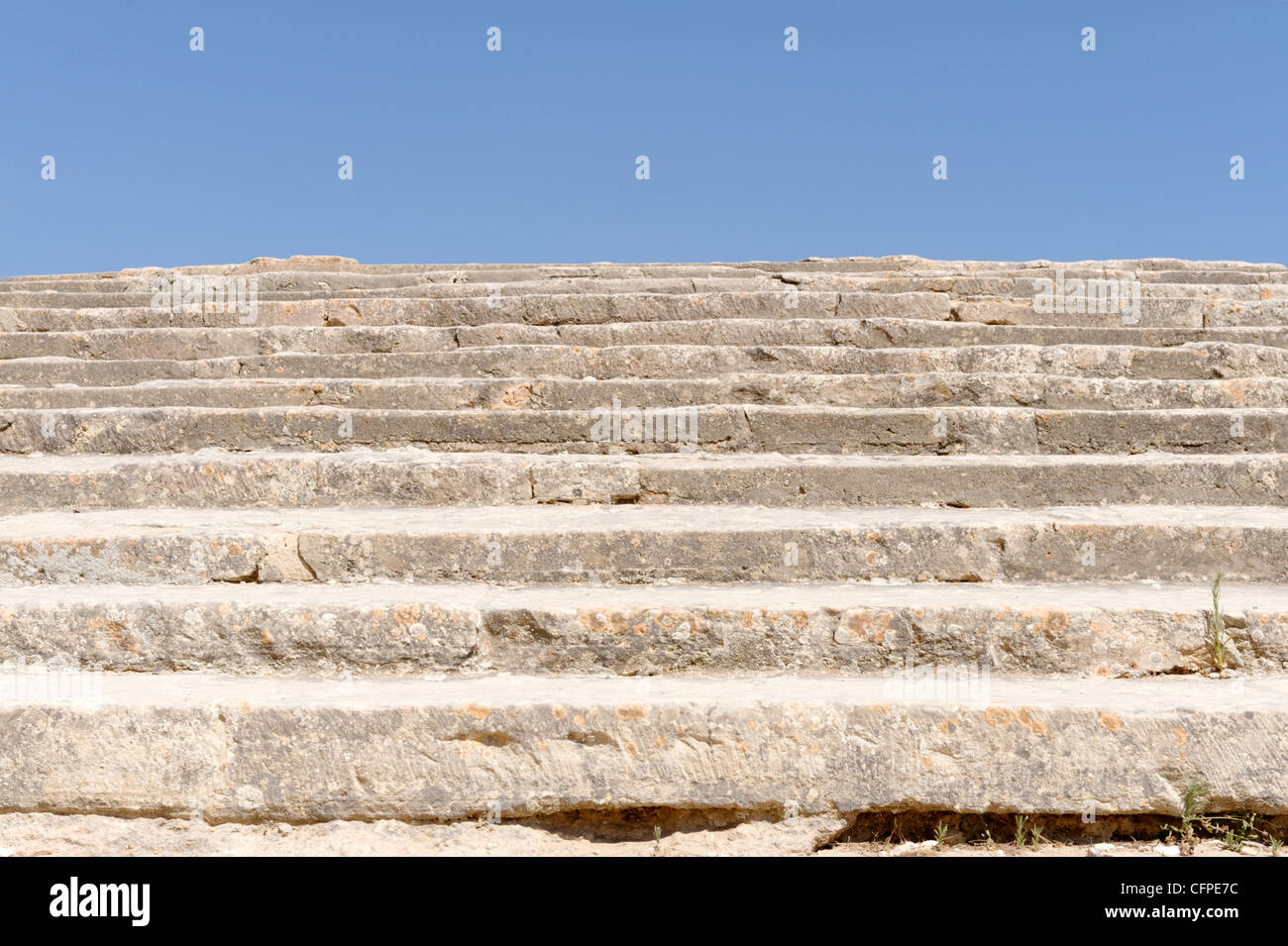 Phaistos. Crete. Greece. View of the Grand Staircase with its shallow ...